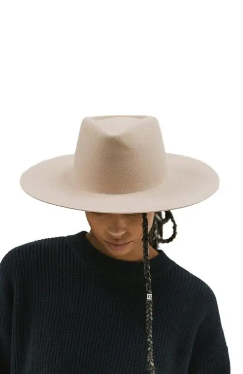 Gigi Pip Dakota Wide Brim Felt Hat - Cream