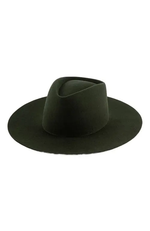 Gigi Pip Dakota Wide Brim Felt Hat - Dark Green
