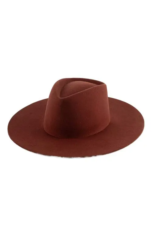 Gigi Pip Dakota Wide Brim Felt Hat - Rusty Red