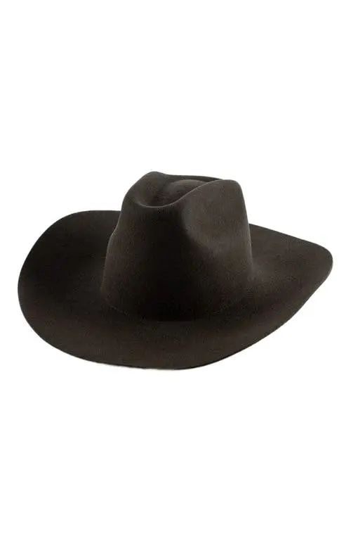 Gigi Pip Lane Brick Top Western Hat - Dark Brown