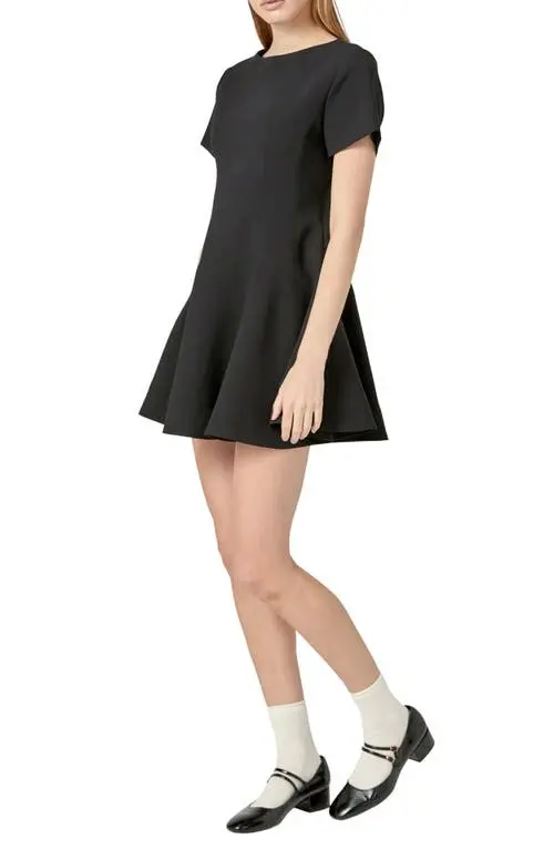 English Factory Flare Mini Dress