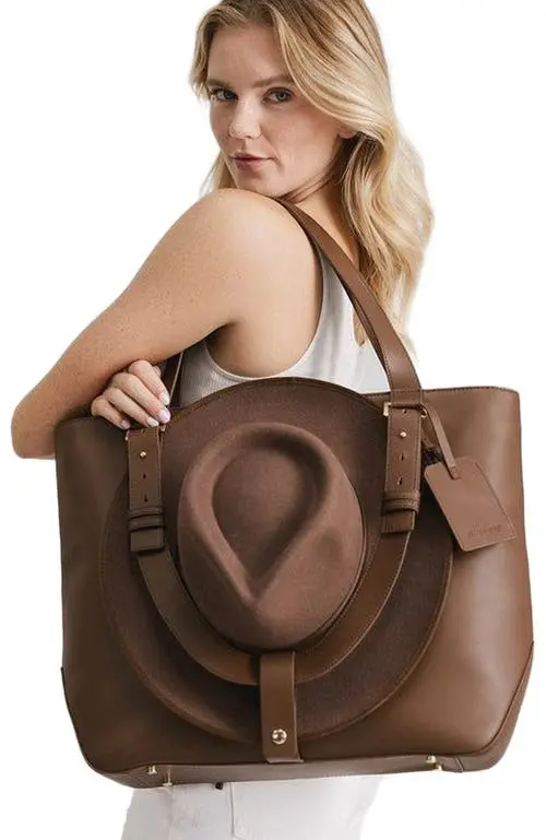 Gigi Pip Hayes Hat Carrying Tote - Chocolate