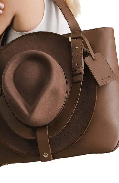 Gigi Pip Hayes Hat Carrying Tote - Chocolate