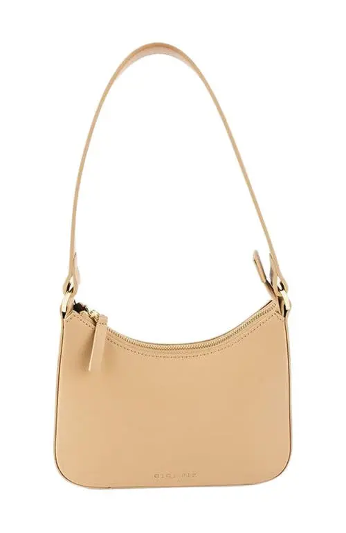 Gigi Pip Lyra Classic Genuine Leather Handbag - Tan