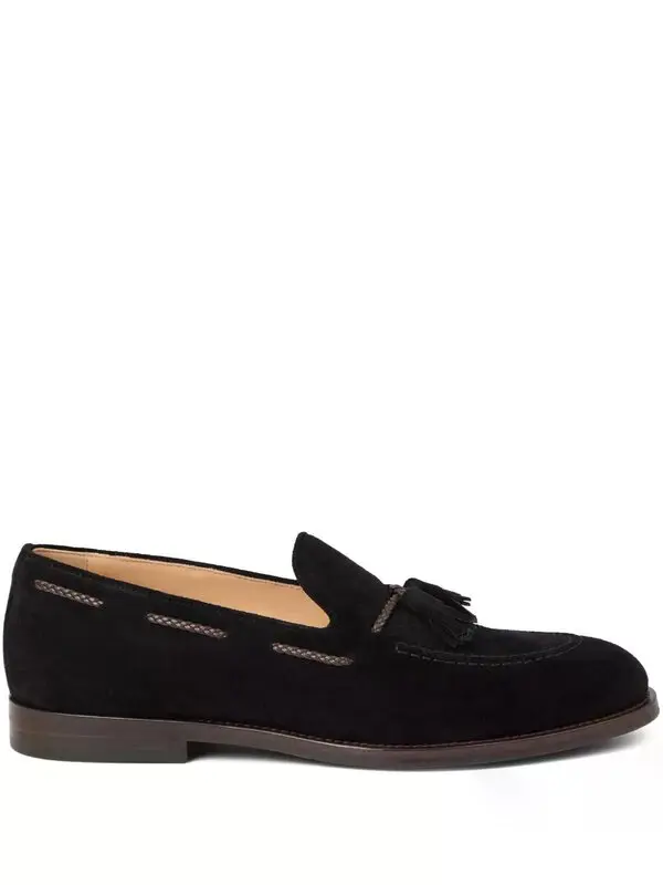 Brunello Cucinelli Suede Loafers - Black