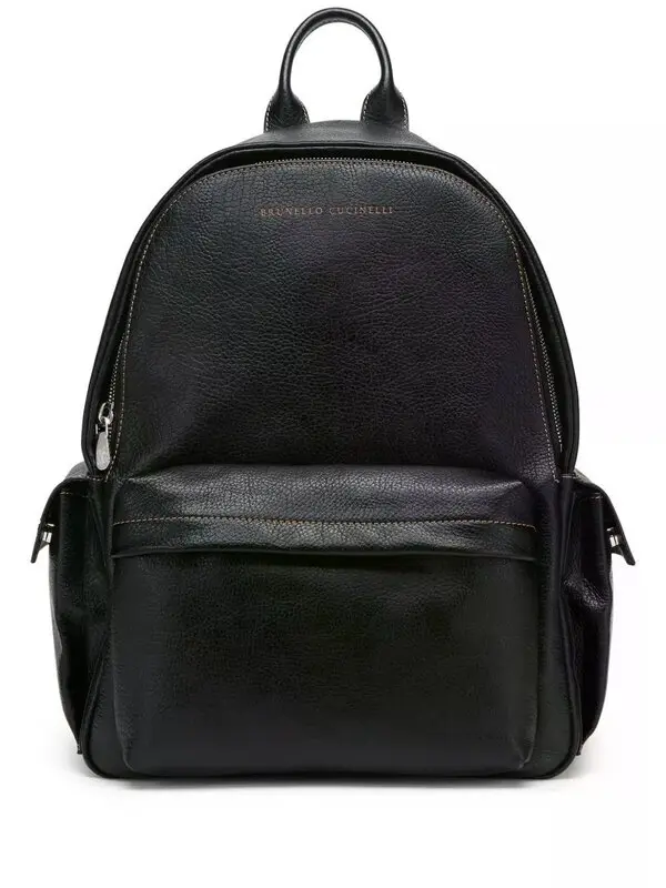 Brunello Cucinelli Leather Backpack - Black