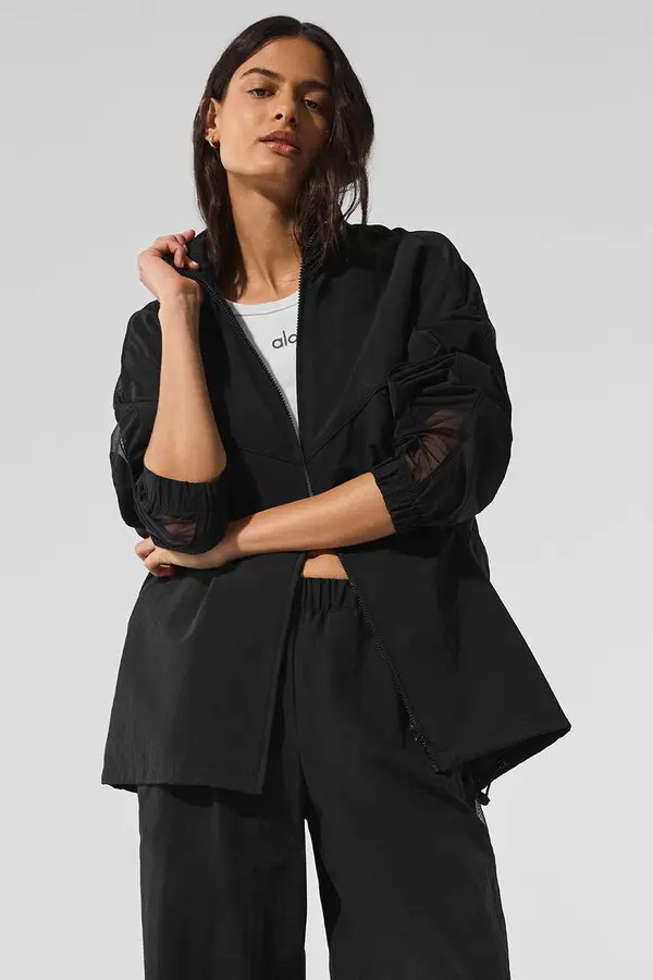 Alo Yoga Origin Full-zip Track Jacket - Black