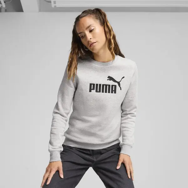 PUMA Essentials Logo Crew Neck Sweatshirt - Gray