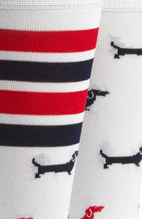 Thom Browne 4-bar Hector Jacquard Crew Socks