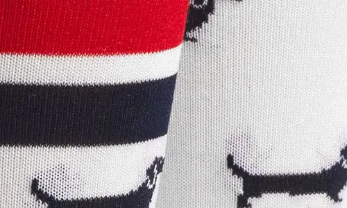 Thom Browne 4-bar Hector Jacquard Crew Socks