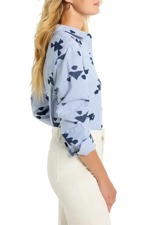 NIC+ZOE Stamped Stripe Button-up Shirt