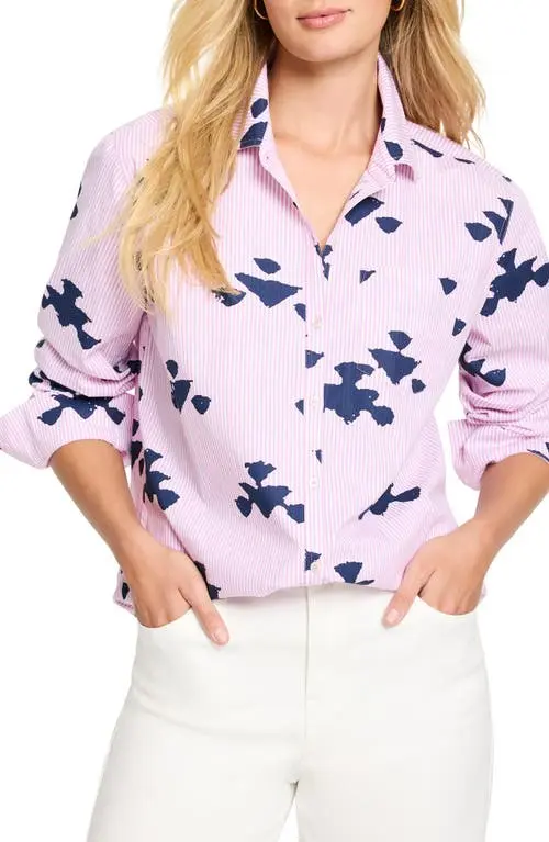 NIC+ZOE Stamped Stripe Button-up Shirt
