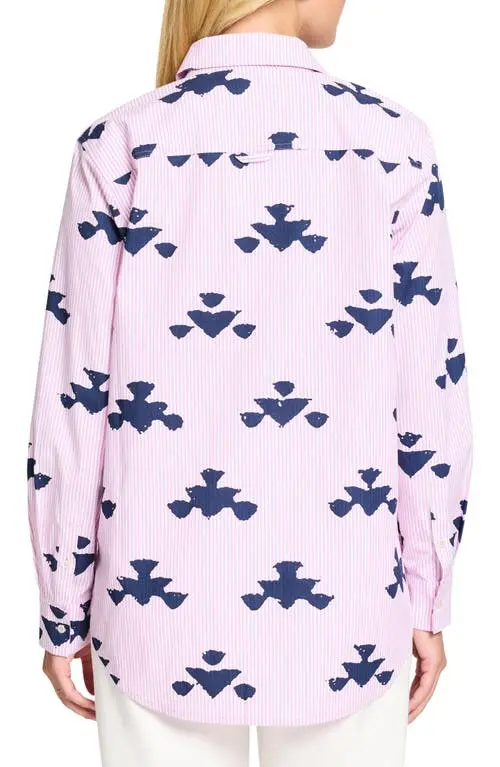 NIC+ZOE Stamped Stripe Button-up Shirt
