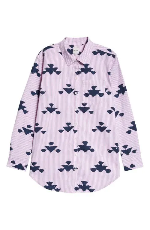 NIC+ZOE Stamped Stripe Button-up Shirt
