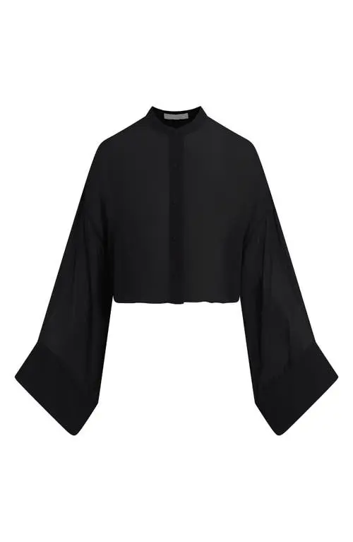 FAVORITE DAUGHTER Sheer Button-up Shirt