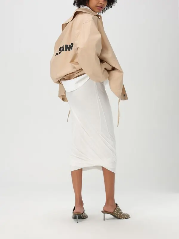 JIL SANDER Jacket With Logo Detail - Beige