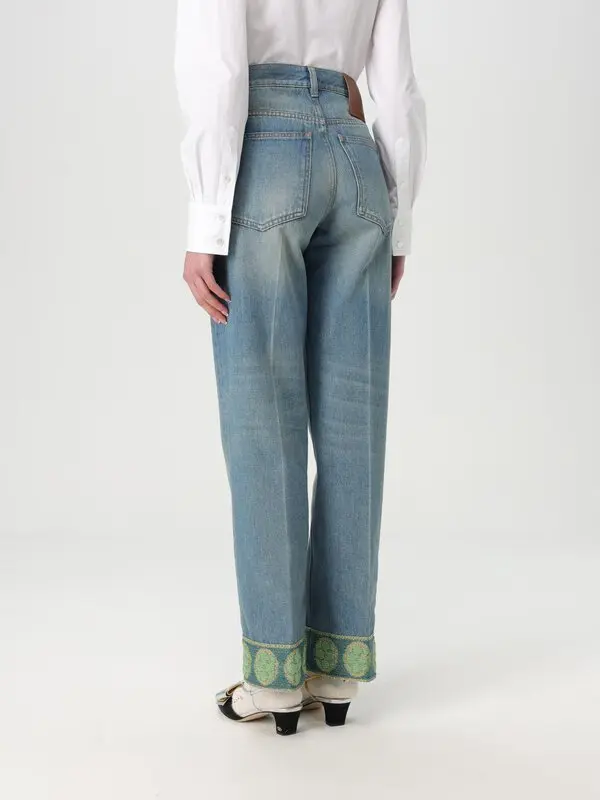 Valentino Garavani Embroidered Cuff Jeans
