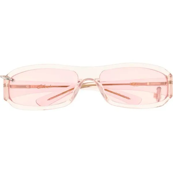 Dezi Chula 60mm Wrap Sunglasses - Crystal Pink/ Blush