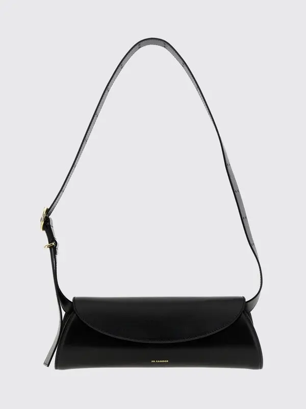 JIL SANDER Small Cannolo Shoulder Bag - Black