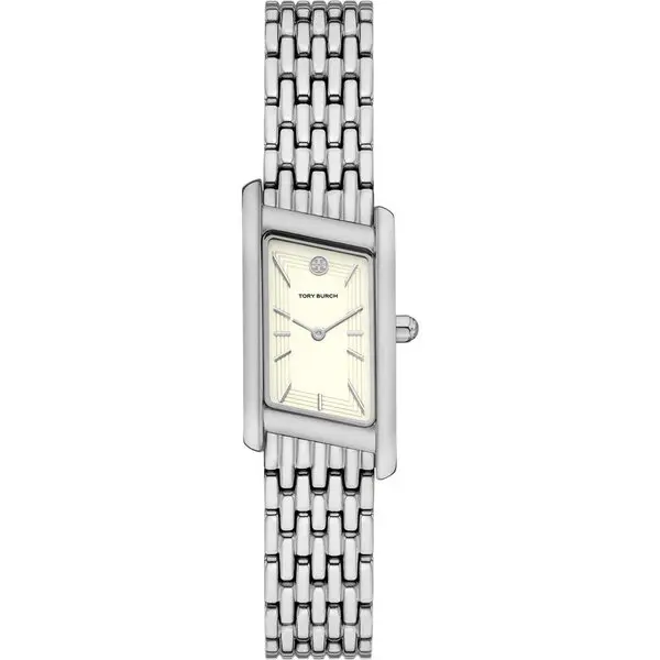 Tory Burch Eleanor Angled Bracelet Watch - Silver