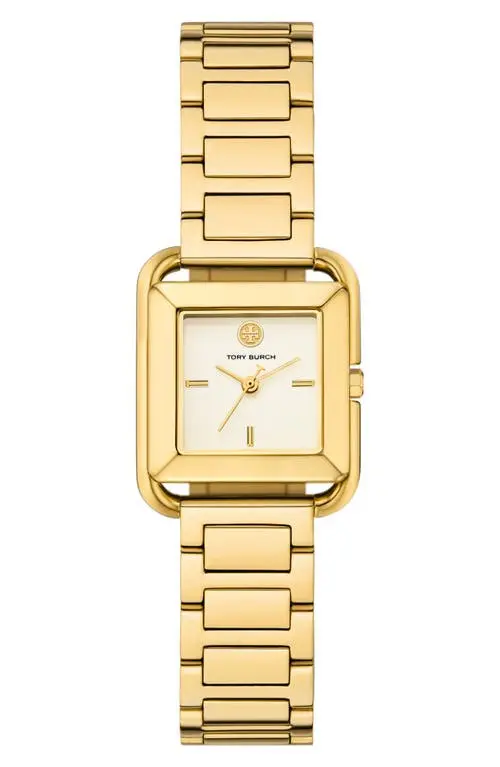 Tory Burch Kira Square Bracelet Watch - Gold