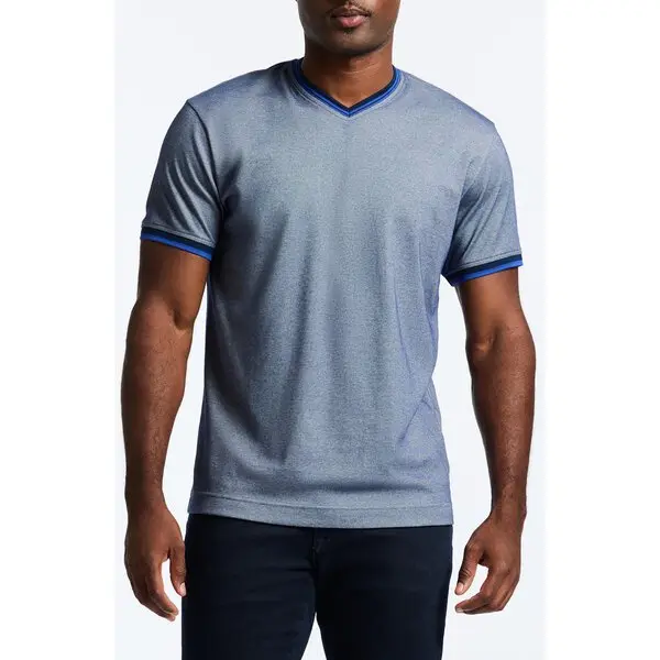 Robert Graham Tipped V-neck T-shirt
