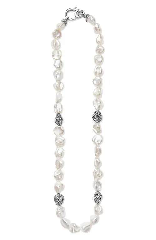 Lagos Luna Keshi Pearl Nugget Necklace