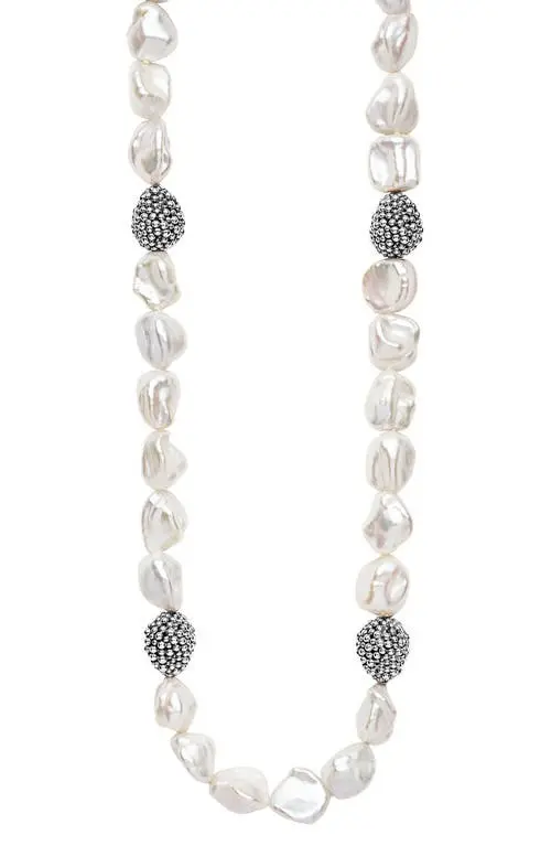 Lagos Luna Keshi Pearl Nugget Necklace