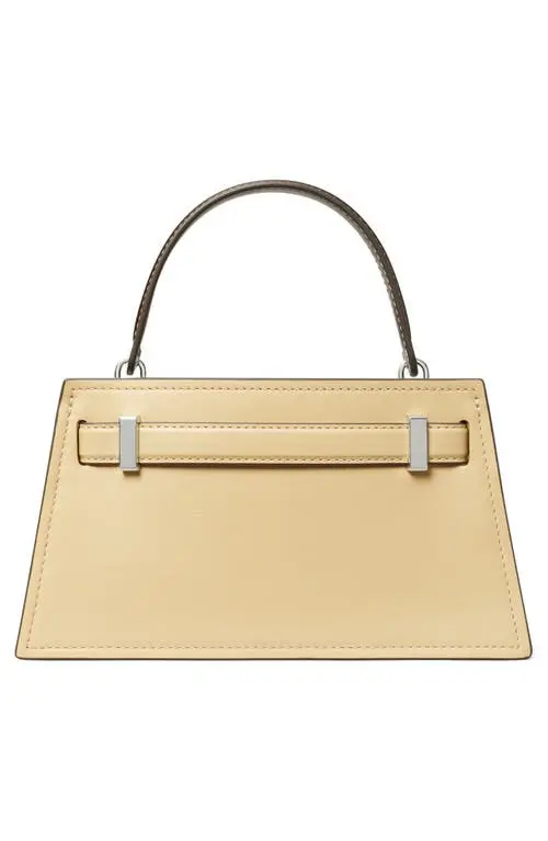 Tory Burch Petite Lee Radziwill Leather Double Bag - Light Camel