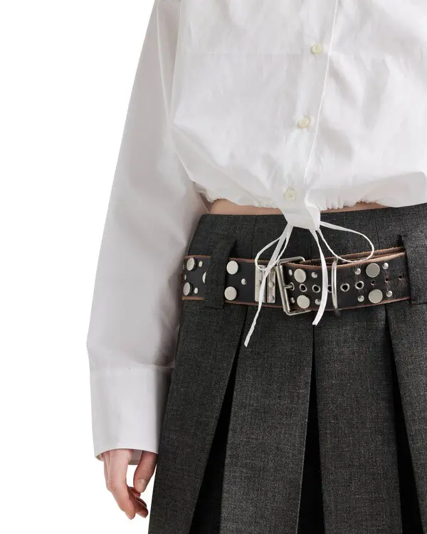 Prada Drawstring Poplin Shirt - White