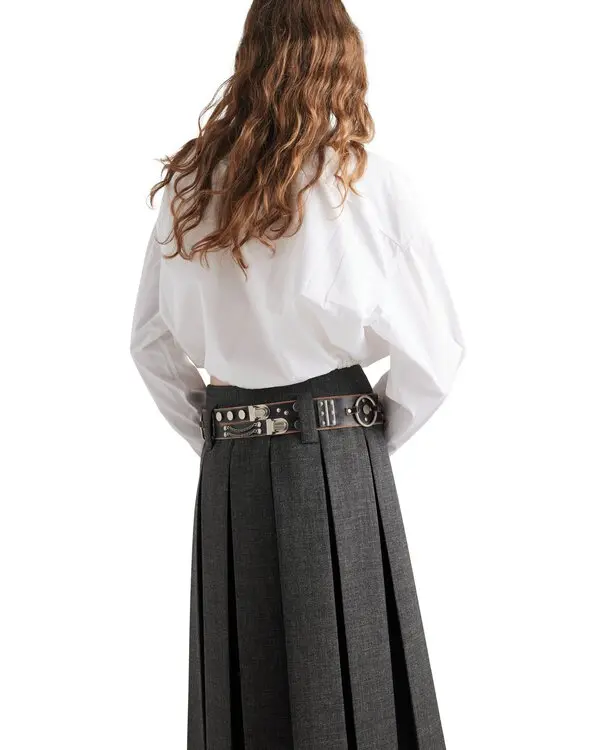 Prada Drawstring Poplin Shirt - White