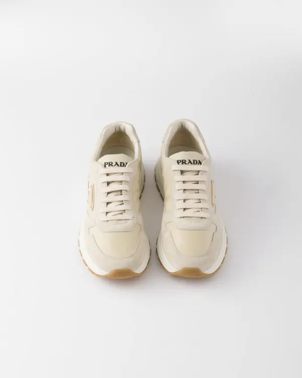 Prada Prax 01 Re-nylon And Suede Sneakers