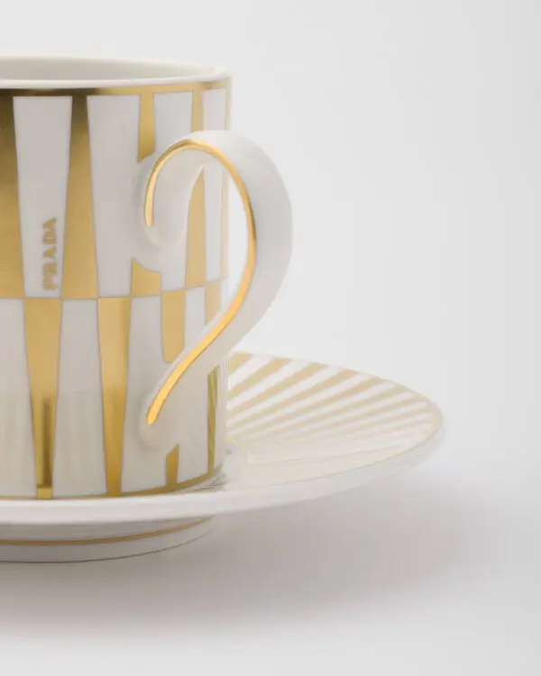 Prada Porcelain Coffee Cup Stripes