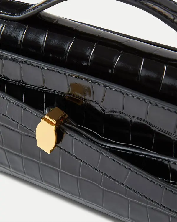 Veronica Beard Dash Clutch - Black Croc