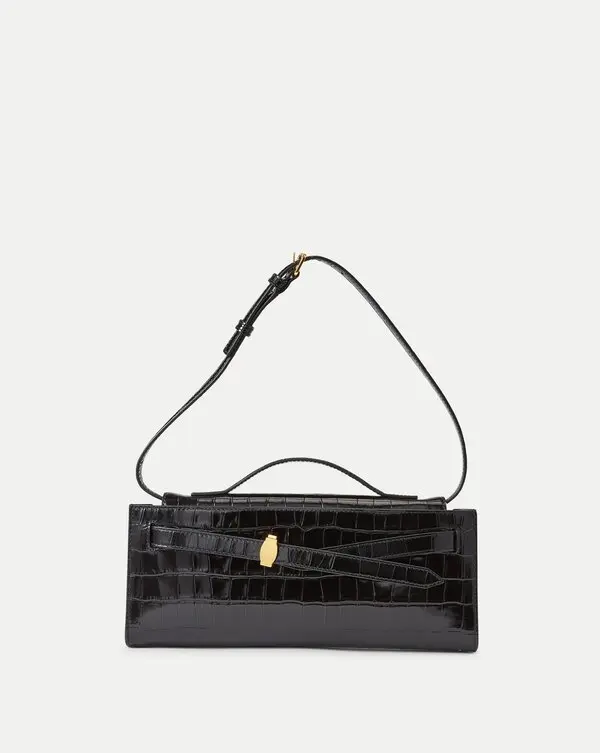 Veronica Beard Dash Clutch - Black Croc