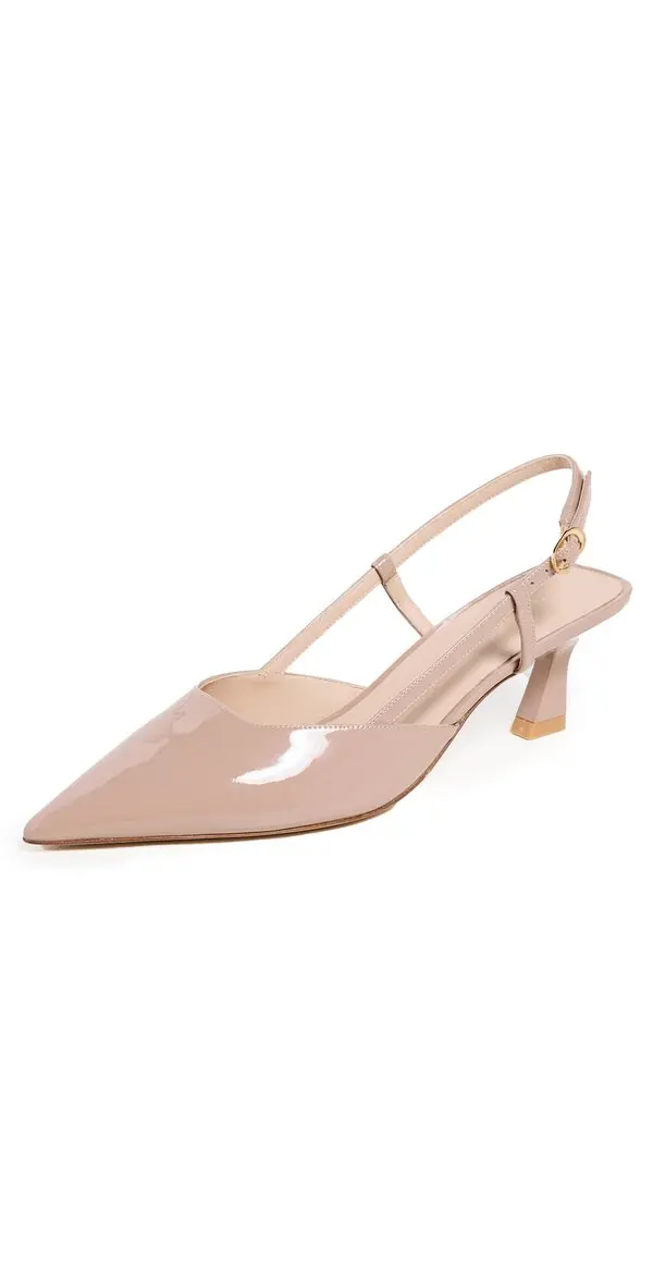 STUART WEITZMAN Vinnie Slingback Heels - Fawn