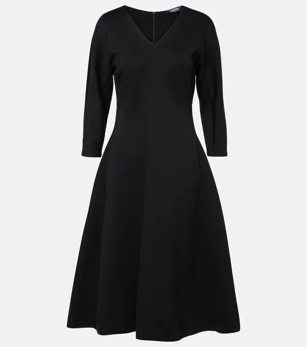 Max Mara Midas Jersey Midi Dress - Black