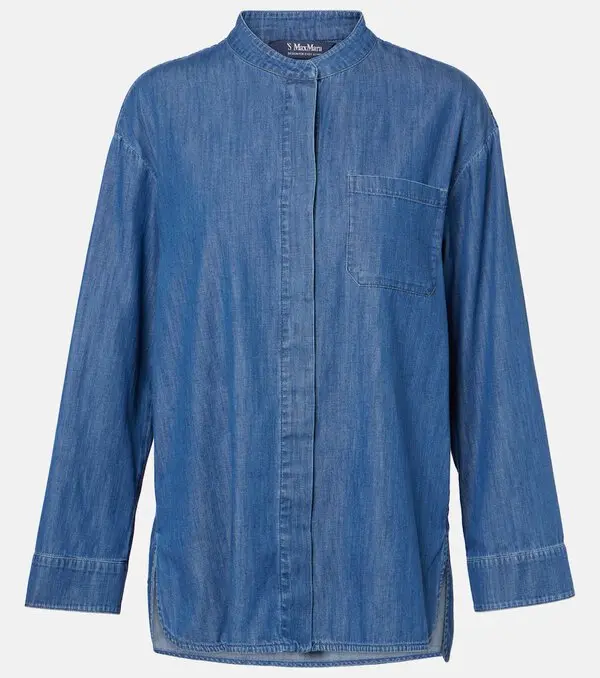 Max Mara Unito Denim Top - Blue