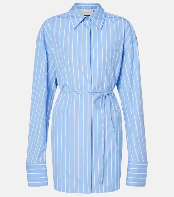 Sportmax Firma Striped Cotton Shirt Dress - Multicoloured