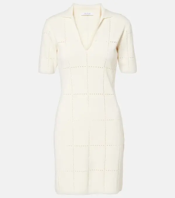 Max Mara Olivi Perforated Mini Dress