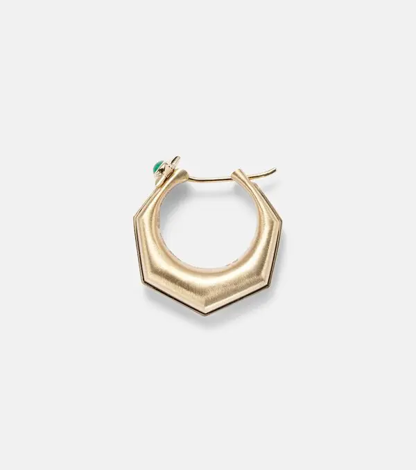MARIE LICHTENBERG Baba Large Single Earring With Diamonds And Emerald