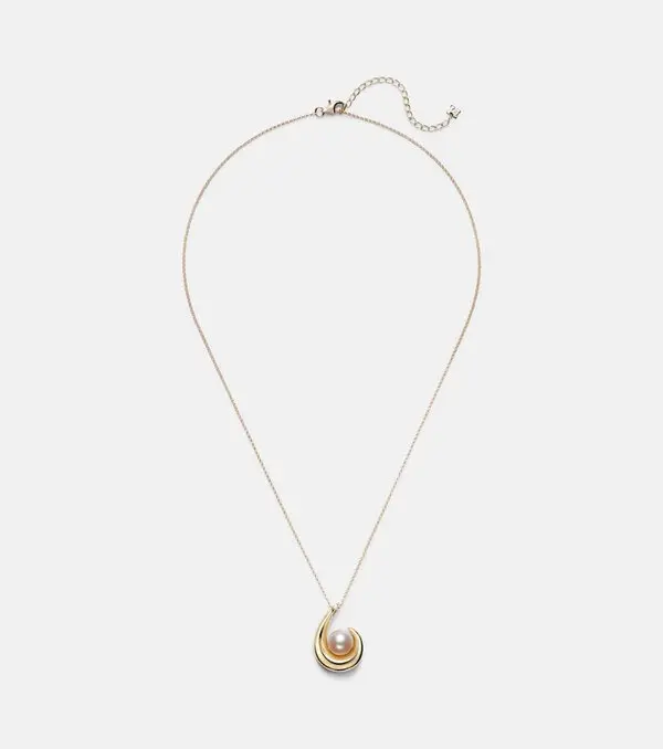 Mateo Pearl Curl Pendant Necklace - Gold