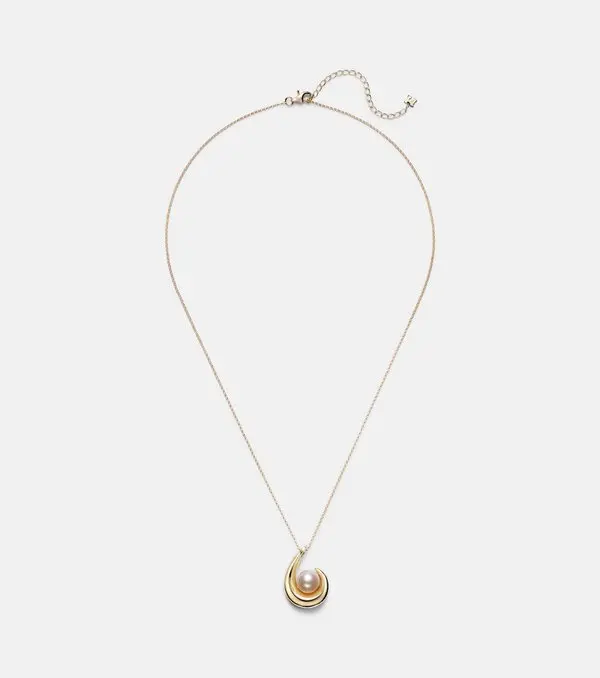 Mateo Pearl Curl 14kt Pendant Necklace - Gold