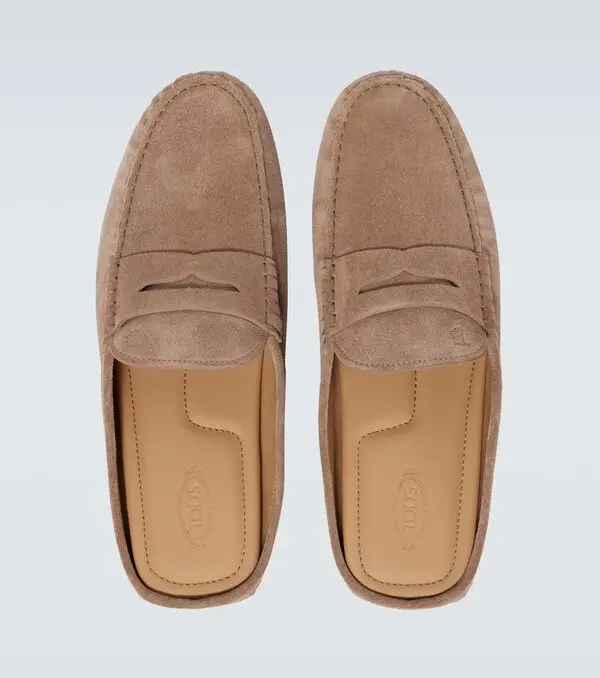 TOD'S Gommino Bubble Suede Mules - Brown