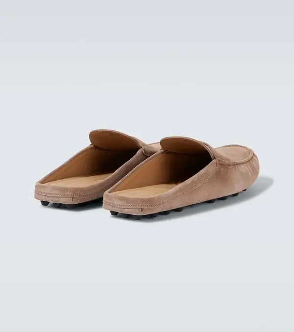 TOD'S Gommino Bubble Suede Mules - Brown