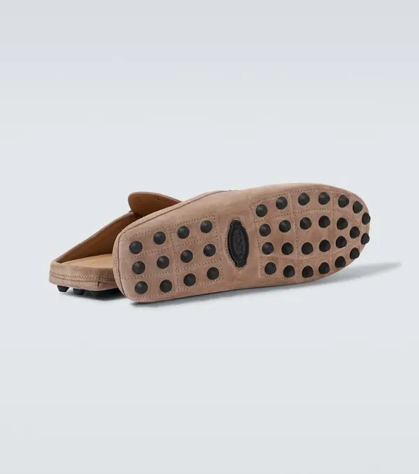 TOD'S Gommino Bubble Suede Mules - Brown