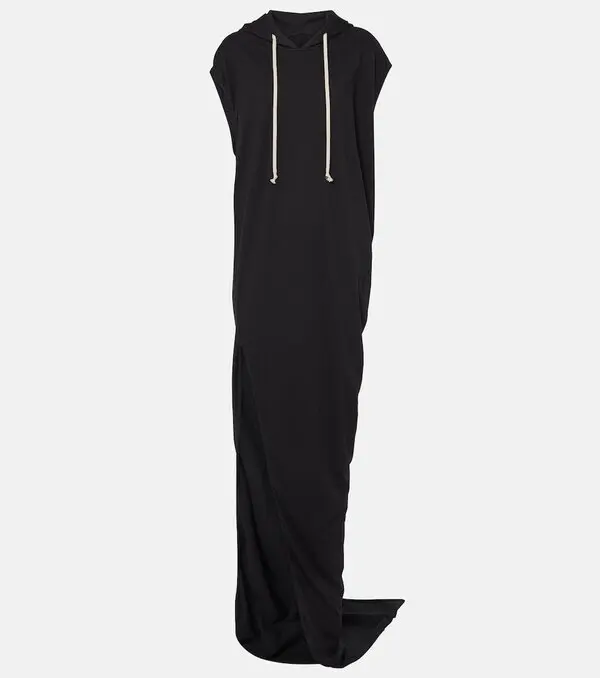 Rick Owens Edfu Cotton Maxi Dress - Black