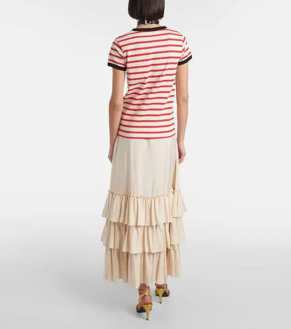 Valentino Garavani Chez Cotton Jersey T-shirt - Red
