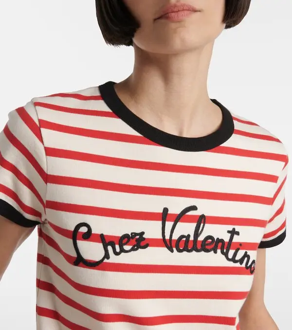 Valentino Garavani Chez Cotton Jersey T-shirt - Red