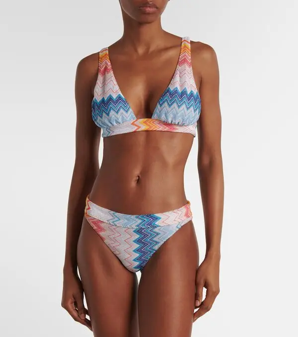 Missoni Zigzag Lamé Bikini - Multicoloured